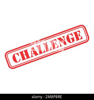 Challenge stamp symbol, label sticker sign button, text banner vector ...