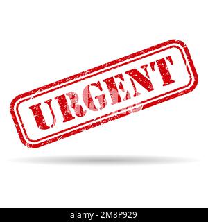 Urgent stamp symbol shadow, label sticker sign button, text banner ...