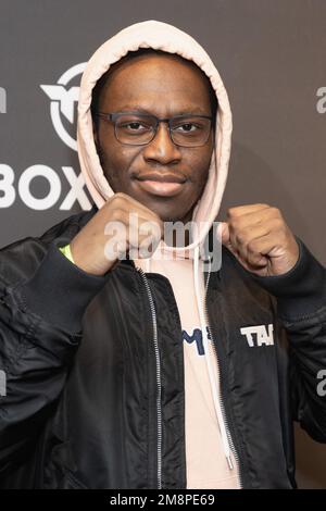 Deji Olatunji arrives for the KSI v FaZe Temperrr fight at OVO Arena ...