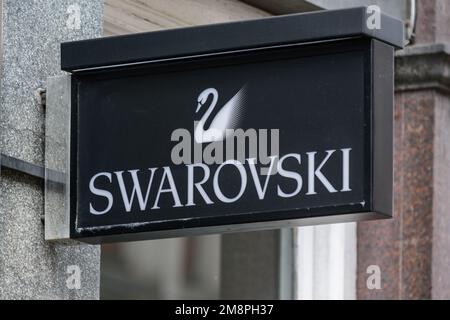 Swarovski shop sign in Covent Garden Stock Photo - Alamy