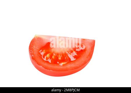 Quartered tomato. Fresh, juicy. Tomato. Side view. Isolated Stock Photo ...