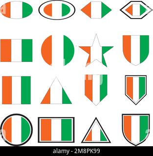 Ivory Coast country flag pin map marker Stock Vector Image & Art - Alamy