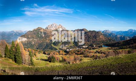 Nassfeld, in Carinthia, South of Austria. Scenic autumn panorama in the ...