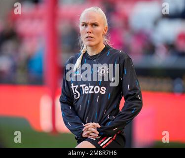 Maria Thorisdottir #3 of Manchester United warms up before the Vitality ...