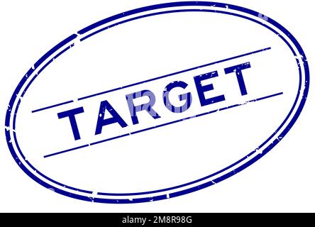 Grunge blue target word rubber seal stamp on white background Stock ...