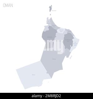 Oman political map of administrative divisions Stock Vector Image & Art ...