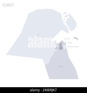 Kuwait political map of administrative divisions Stock Vector Image ...
