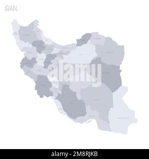Iran political map of administrative divisions - provinces. Colorful ...