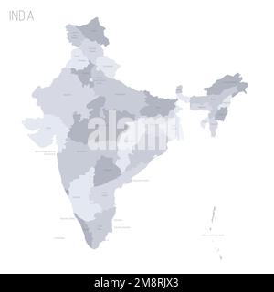 India political map with name labels. Perfect for business concepts ...