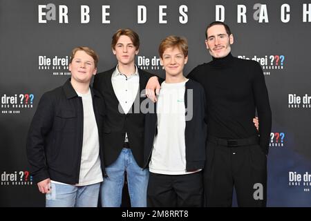 From left to right: Julius WECKAUF (actor), Mark FORSTER (musician), Nevio WENDT (actor), Levi ...