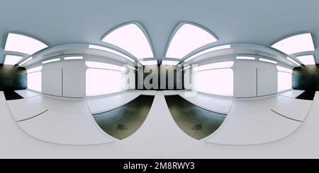 3d render. Futuristic panoramic HDRI Stock Photo - Alamy