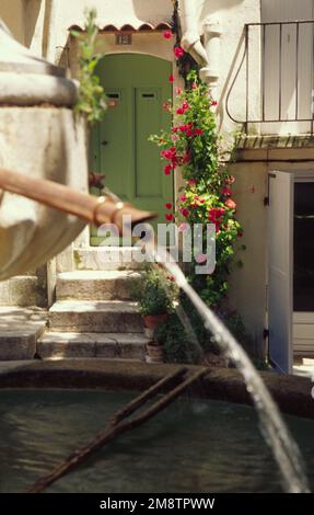 Village fountain in Flayosc Var Provence Stock Photo - Alamy