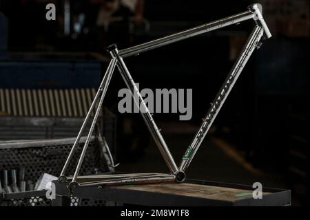 A bike frame made from Reynolds 931 tubing at the Reynolds steel tubing ...