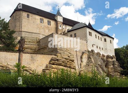 Kost Castle - gothic medieval stronghold in Bohemian Paradise, swans ...