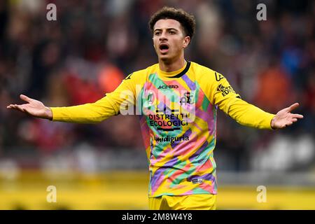 Ethan Ampadu of Spezia during the Serie A match between US Salernitana ...