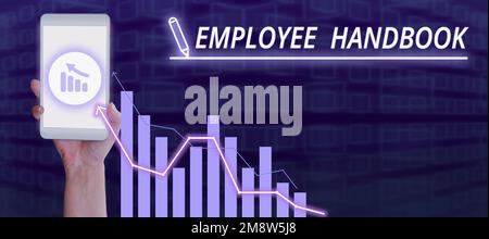 Text caption presenting Employee Handbook. Internet Concept Document ...