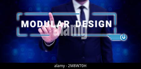 Text sign showing Modular Design. Conceptual photo product designing to ...