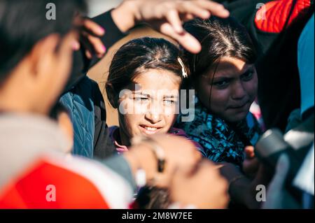 The group of poor children playing outdoors in a Romanian hellhole ...