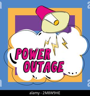 Text sign showing Power Outage. Word Written on The ability to ...