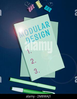 Text showing inspiration Modular Design, Business concept Using ...