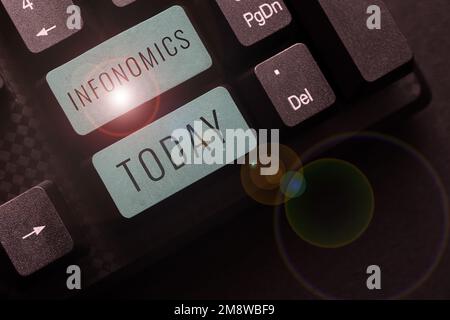 Text showing inspiration Infonomics. Internet Concept visual image used ...