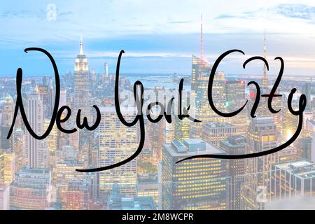 Place name handwritten with a photo of the place in the background ...