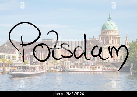 Place name handwritten with a photo of the place in the background ...