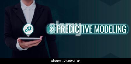 Text caption presenting Predictive Modeling. Concept meaning maintenance strategy driven by ...