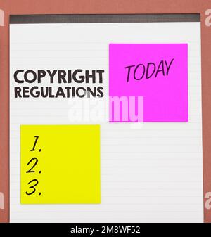 Conceptual caption Copyright Regulations, Concept meaning body of law ...