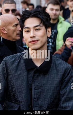 Milano, Italy. 14th Jan, 2023. Anna Dello Russo is seen at Fendi show ...