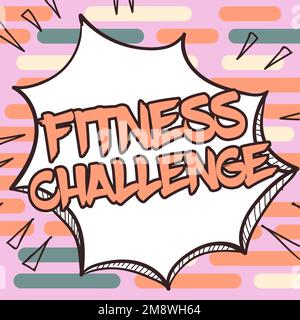 Handwriting text Fitness Challenge. Concept meaning condition of being ...