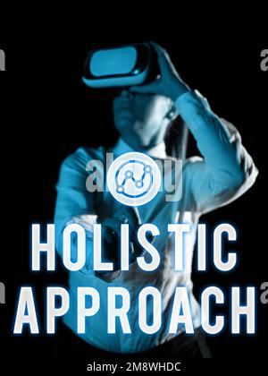 HOLISTIC APPROACH text written on red lines stamp sign Stock Photo - Alamy