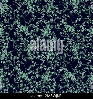 Design with cute shapes and plants. Seamless pattern. Vector background ...