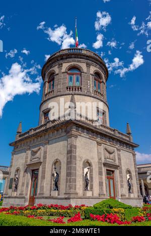 CDMX, CDMX, 11 12 22, Chapultepec castle main entrance with lavender ...