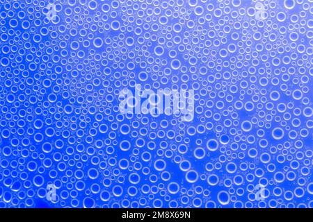 .Indigo background with circles. Bubbles blue background.Indigo pattern ...