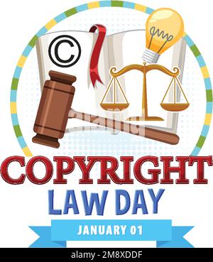 Copyright Law Day Banner Design illustration Stock Vector Image & Art ...