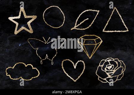 Sparkly gold diamond vector icon Stock Vector Image & Art - Alamy