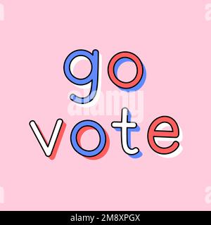 Vote doodle text vector typography word Stock Vector Image & Art - Alamy