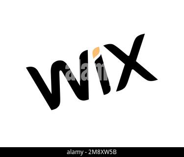 Wix. com, rotated logo, white background B Stock Photo - Alamy