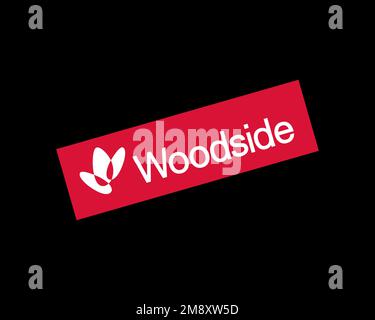Woodside oil company, logo, black background Stock Photo - Alamy