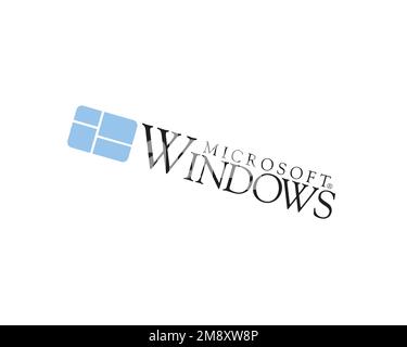Windows 3. 1x, rotated logo, white background B Stock Photo - Alamy