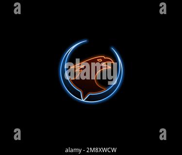 Xonotic, rotated logo, black background Stock Photo - Alamy