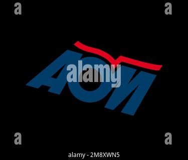 AOM French Airline, Logo, Black background Stock Photo - Alamy