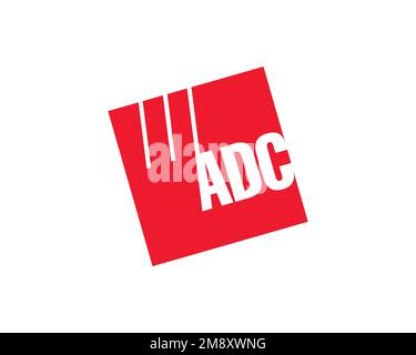 ADC Telecommunications, rotated logo, white background B Stock Photo ...