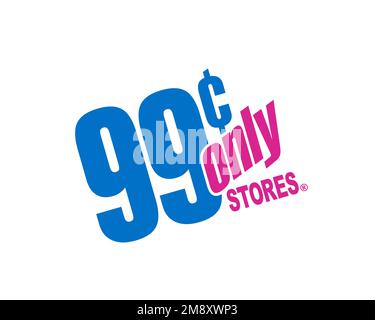 99 Cents Only Stores, Logo, Black Background Stock Photo - Alamy
