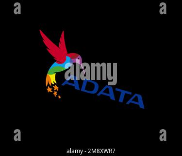 ADATA, rotated logo, black background Stock Photo - Alamy
