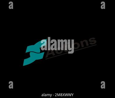 Actions Semiconductor, rotated logo, black background B Stock Photo - Alamy