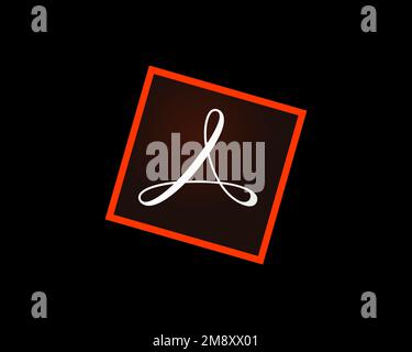 Adobe Acrobat, Logo, Black background Stock Photo - Alamy
