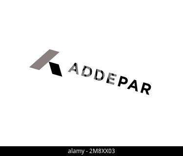 Addepar, rotated logo, white background Stock Photo - Alamy