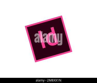 Adobe InDesign, Logo, White background Stock Photo - Alamy